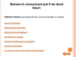 Bariere in comunicare | PPTX