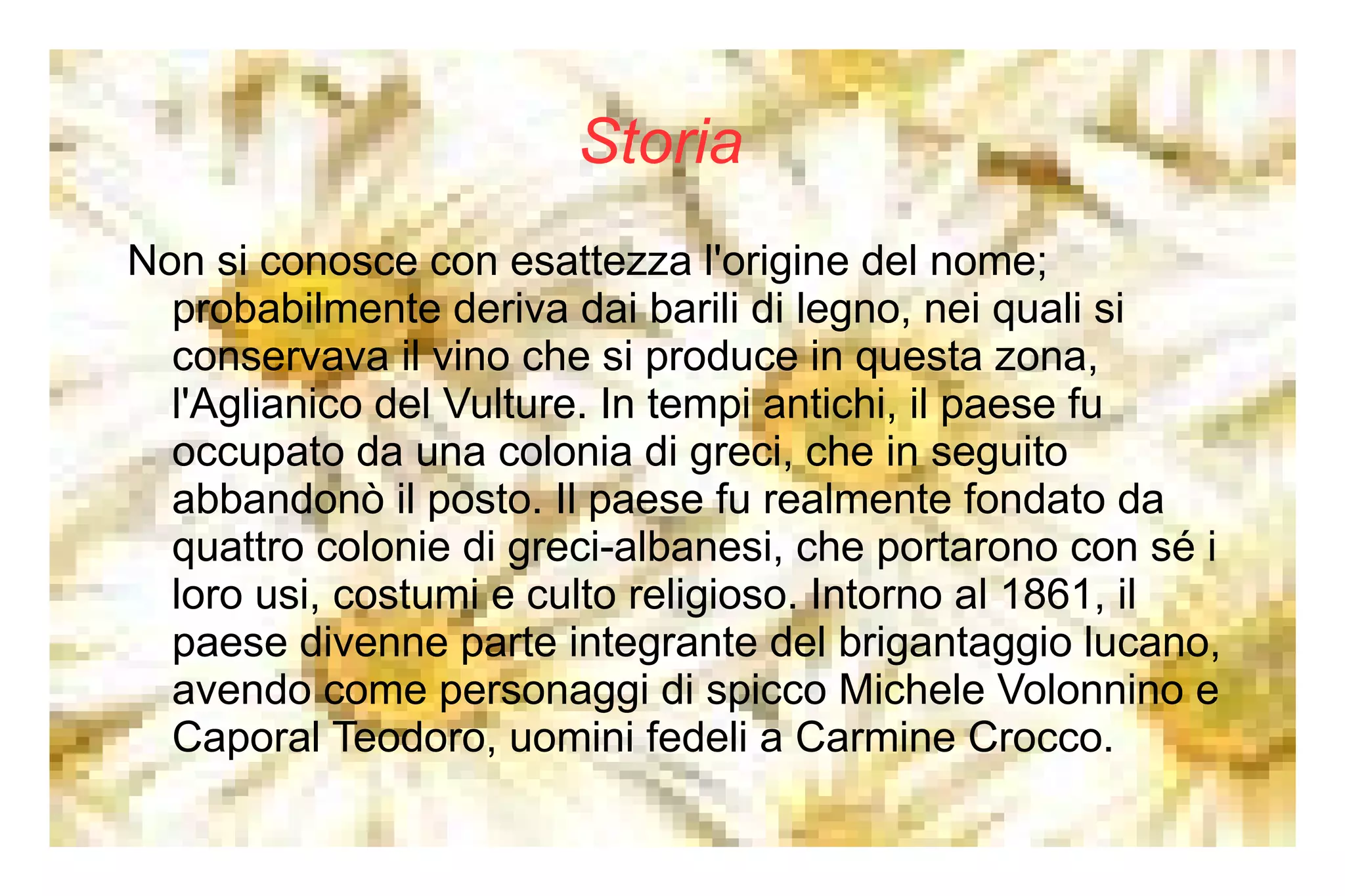 Barile presentazione | PPT