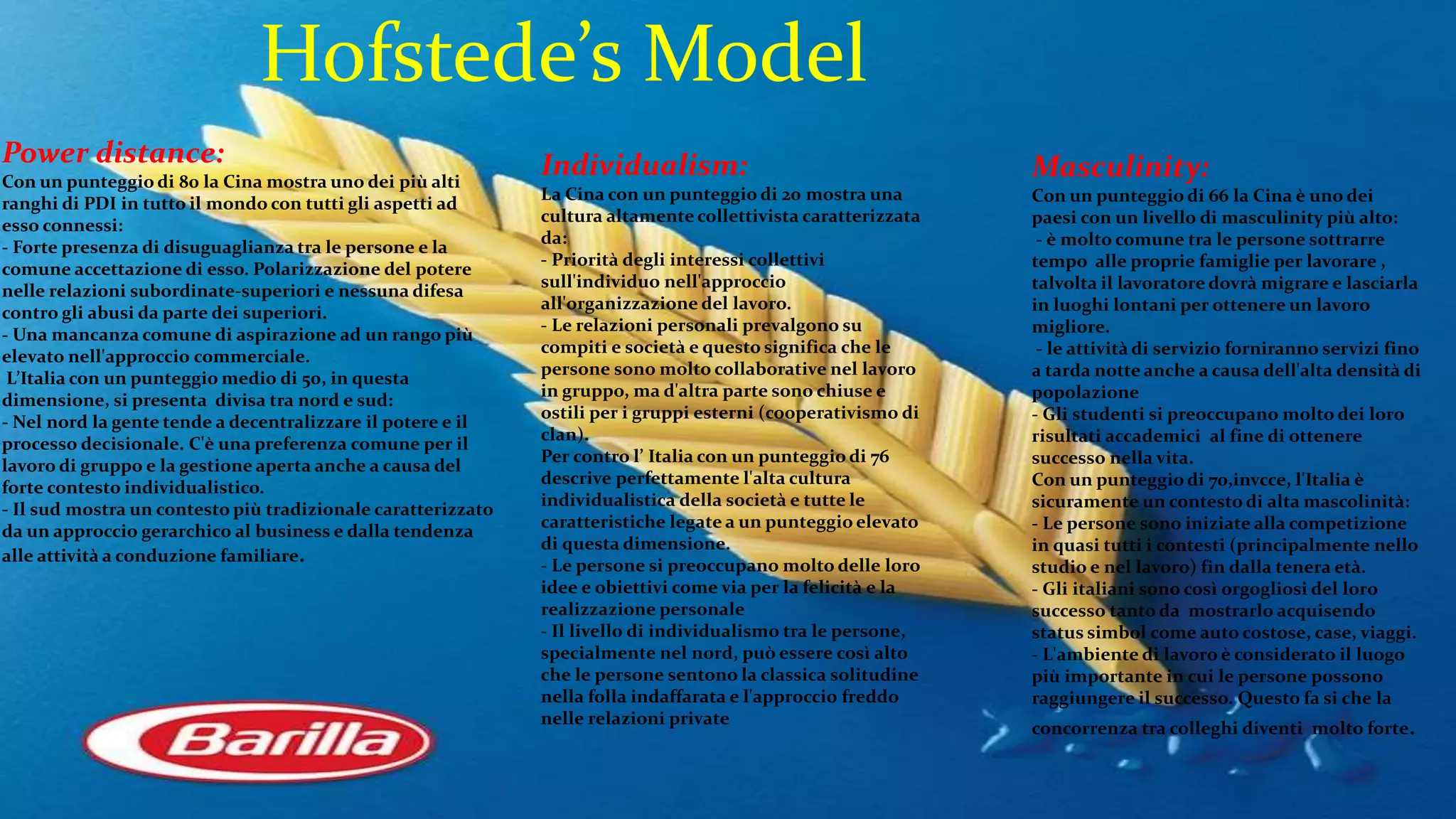 Barilla in Cina - cross-cultural management | PPT