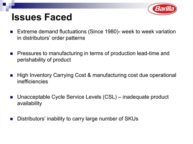 Barilla Spa: A case on Supply Chain Integration | PPTX
