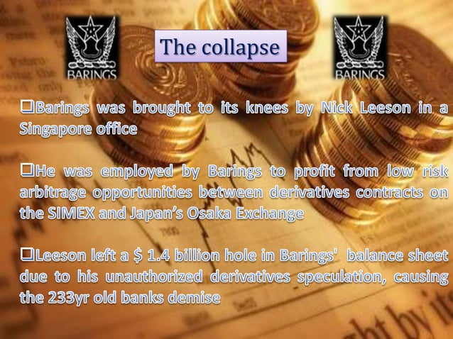 Case study of Baring bank & Nick Leeson | PPTX