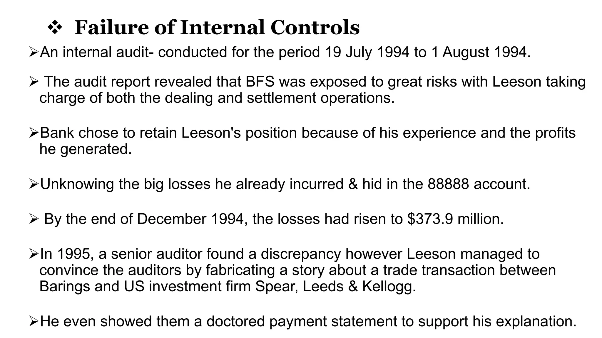 Barings bank collapse | PPTX