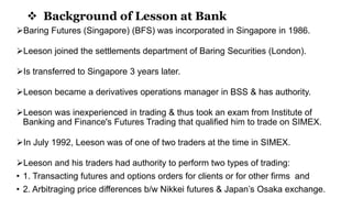 Barings bank collapse | PPTX