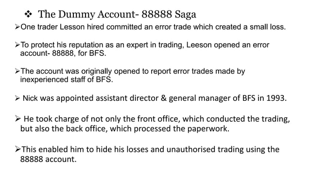 Barings bank collapse | PPTX