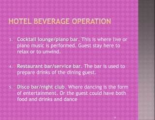 Bar and Bar and Beverage Industry | PPTX