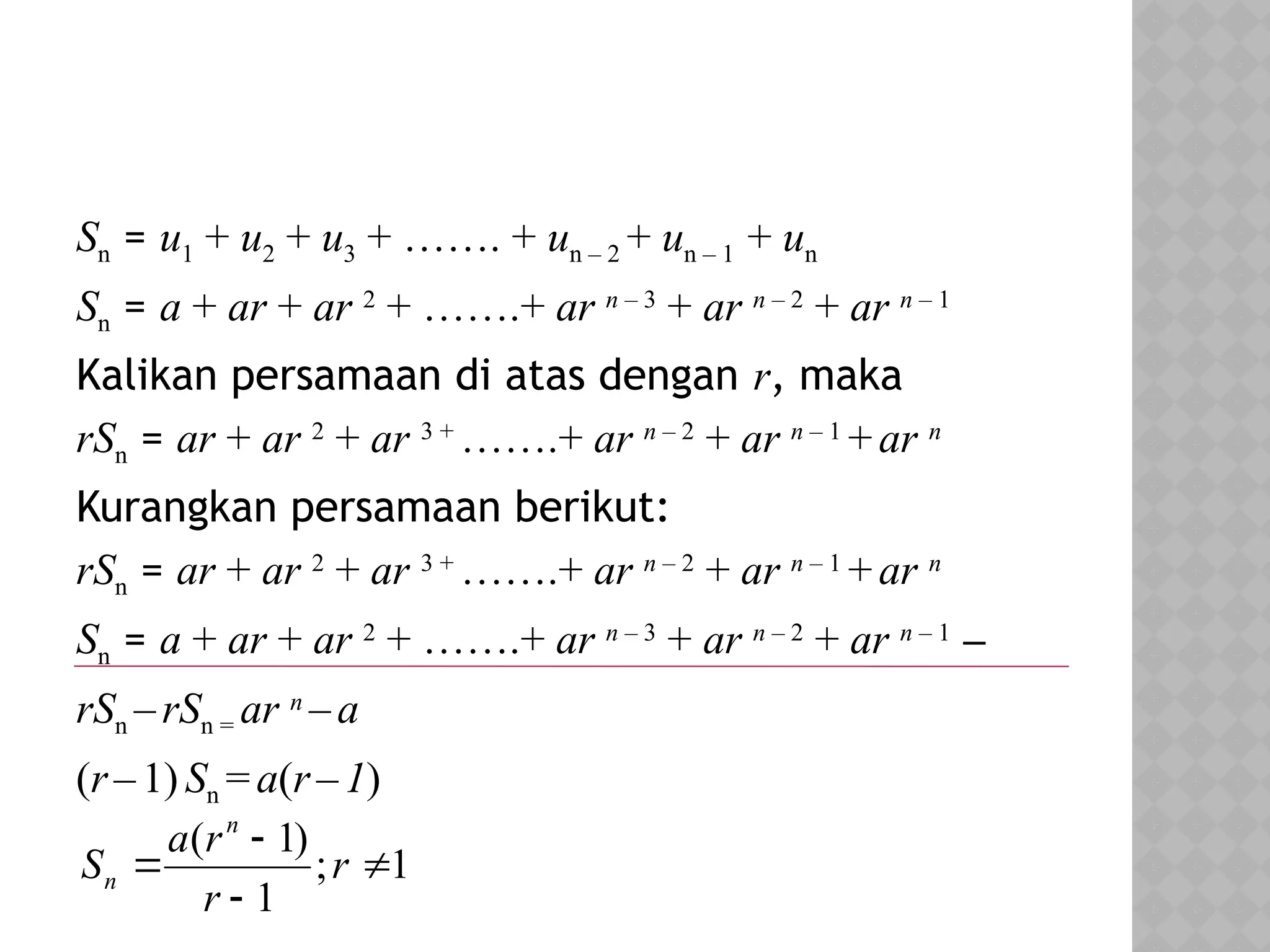 BARISAN DAN DERET KELAS FASE E SMA SEDERAJAT | PPT