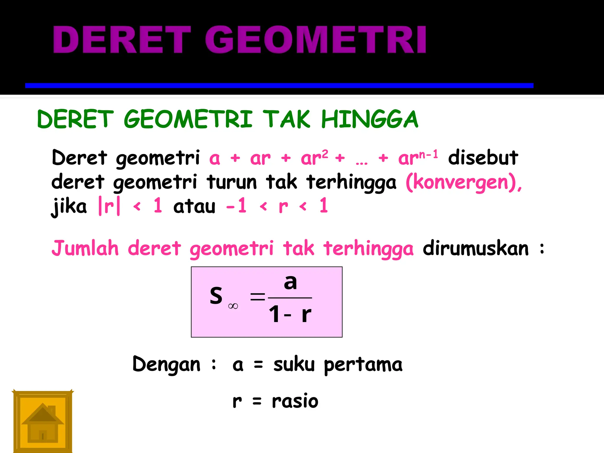 materi barisan dan deret geometri power point | PPT