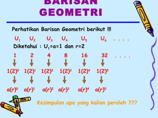 Barisan deret geometri | PPT