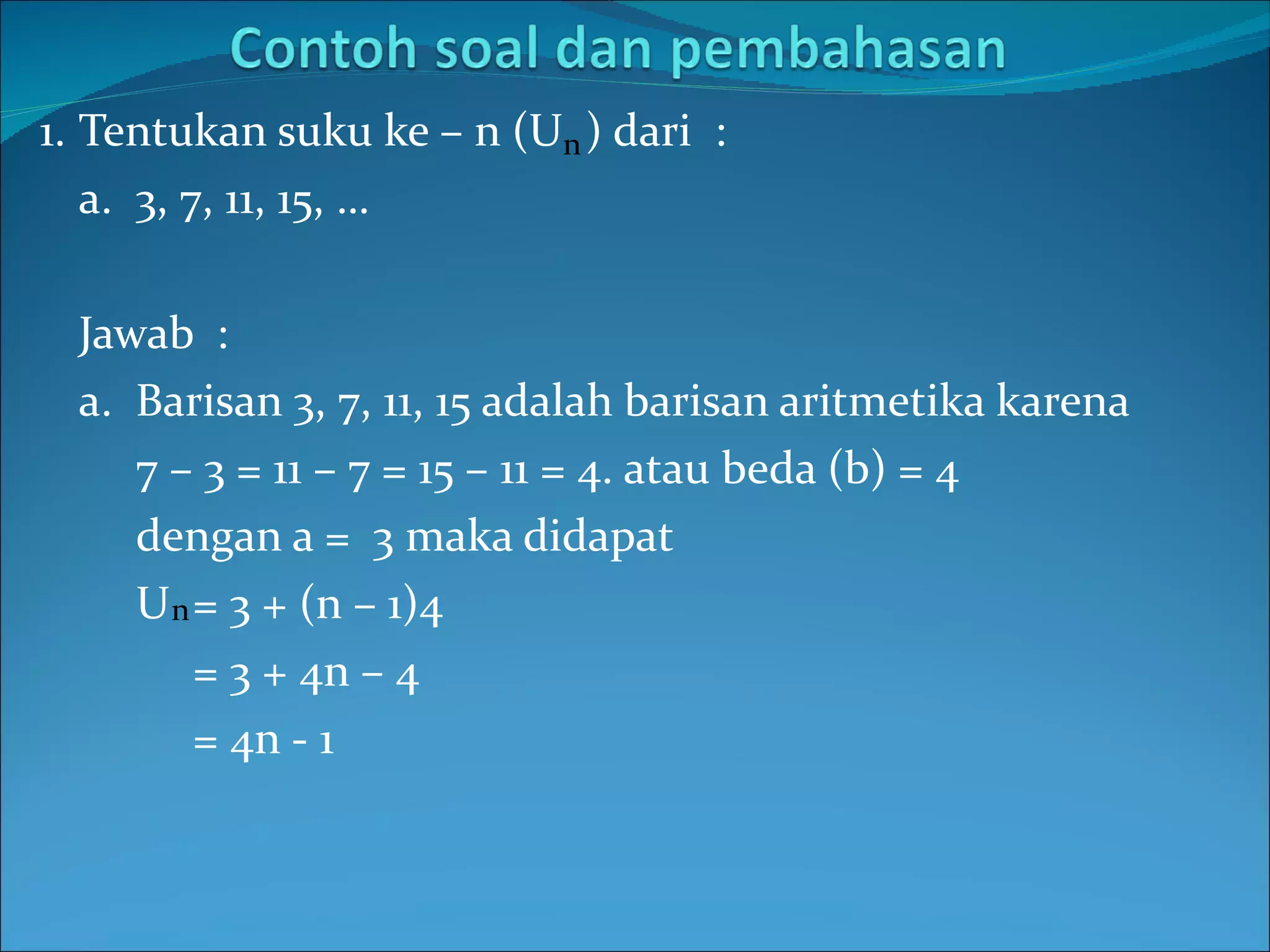 Barisan aritmetika 03 | PPT