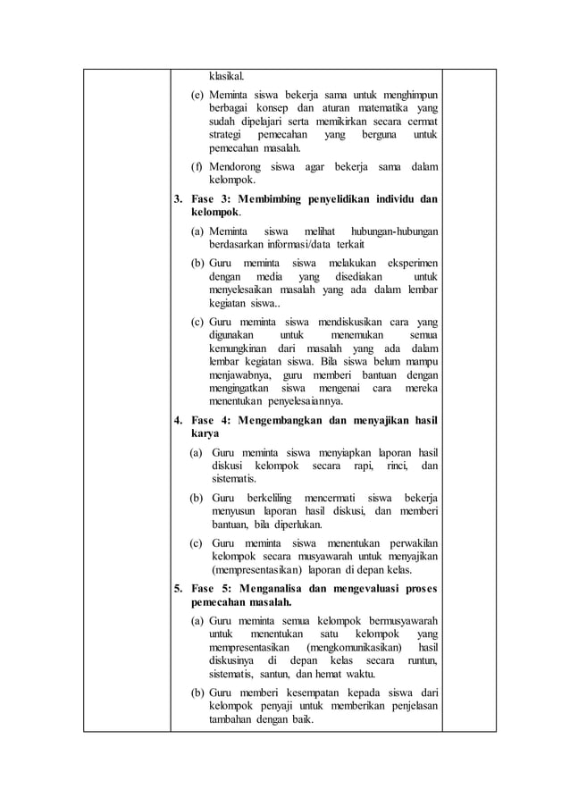 contoh rpp k13 matematika model pembelajaran discovery base learning | DOCX