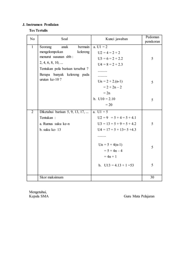contoh rpp k13 matematika model pembelajaran discovery base learning | DOCX