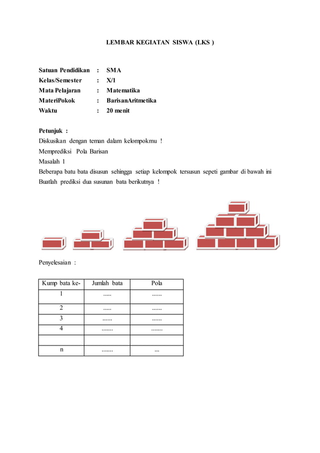 contoh rpp k13 matematika model pembelajaran discovery base learning | DOCX
