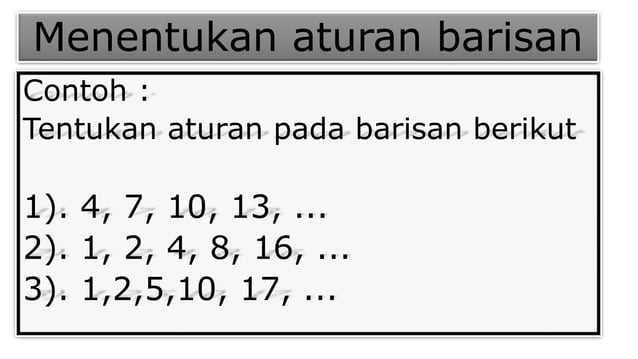 Barisan bilangan | PPTX