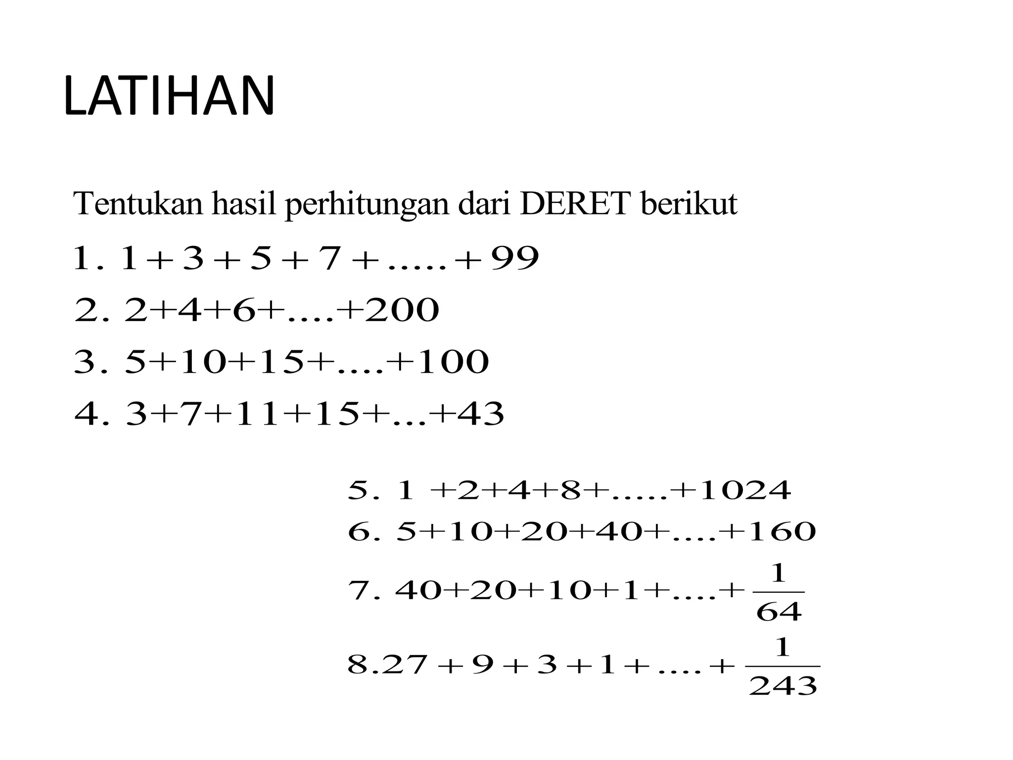 Barisan dan deret | PPT