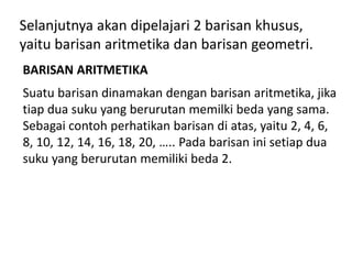 Barisan dan deret | PPTX