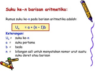 Barisan dan deret aritmatika | PPTX