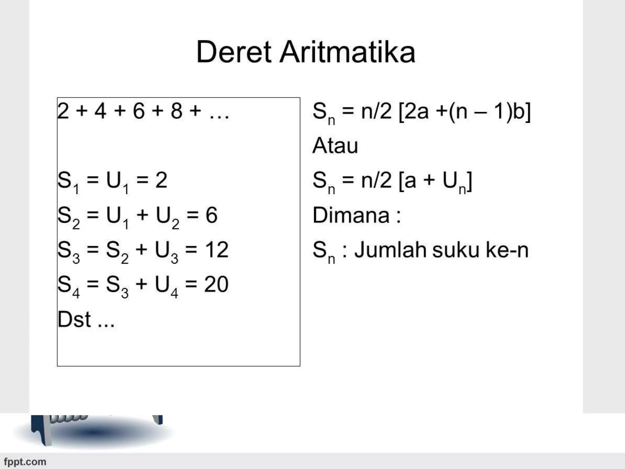 Power point - Barisan dan deret aritmatika | PPTX