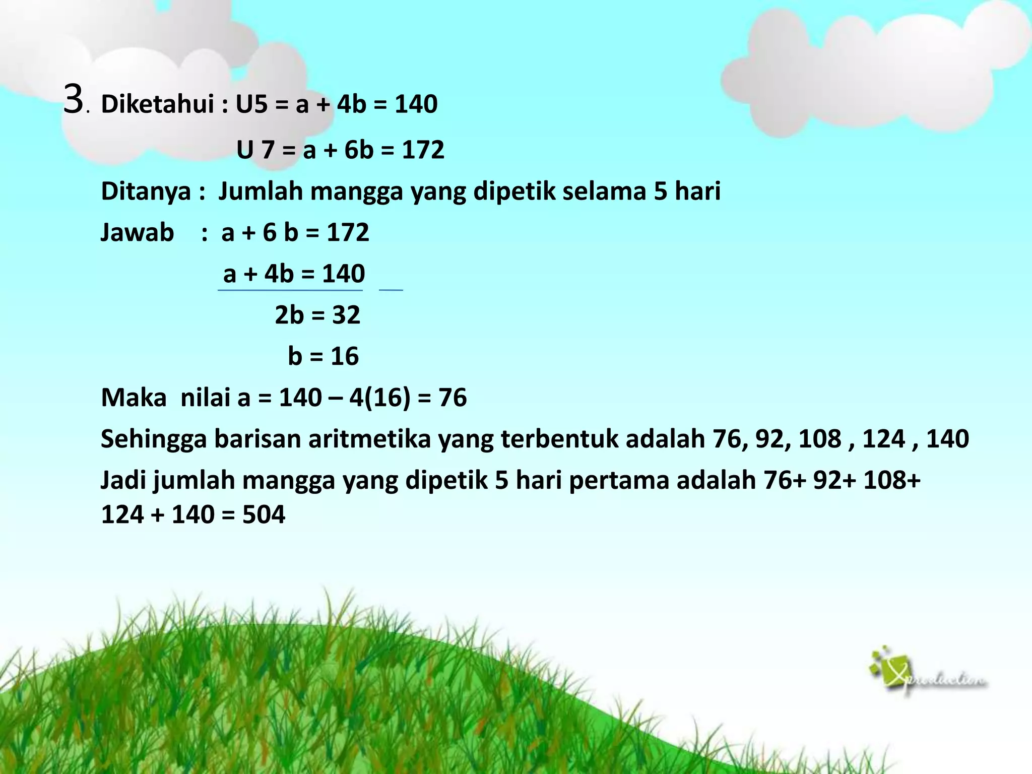Barisan dan deret aritmetika | PPT