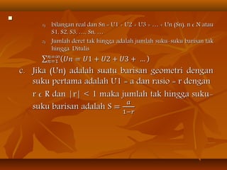 Barisan dan Deret Tak Hingga | PPT