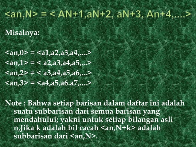 Barisan yang konvergen dan barisan yang divergen delima | PPT