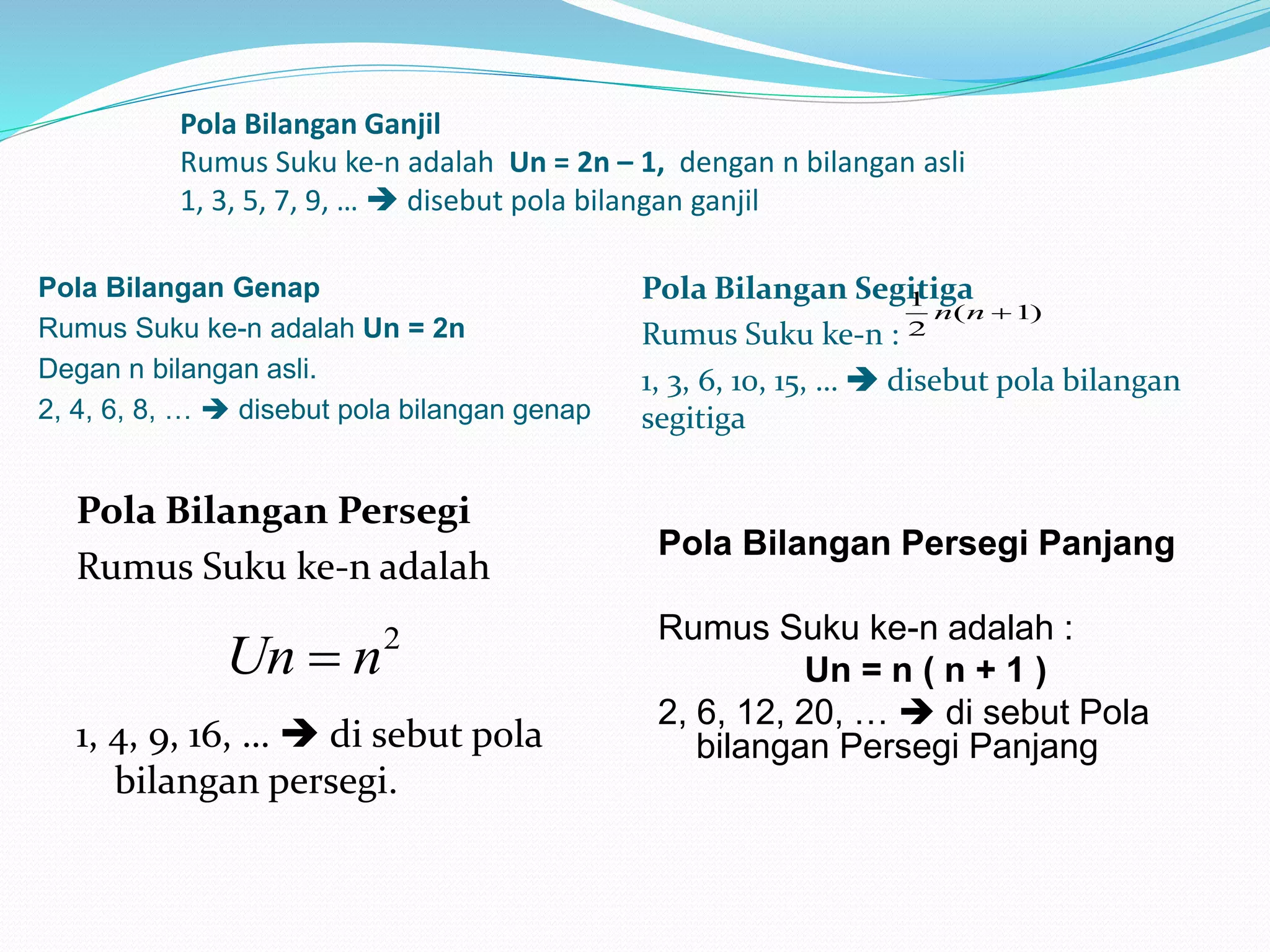 Baris dan deret bilangan | PPTX