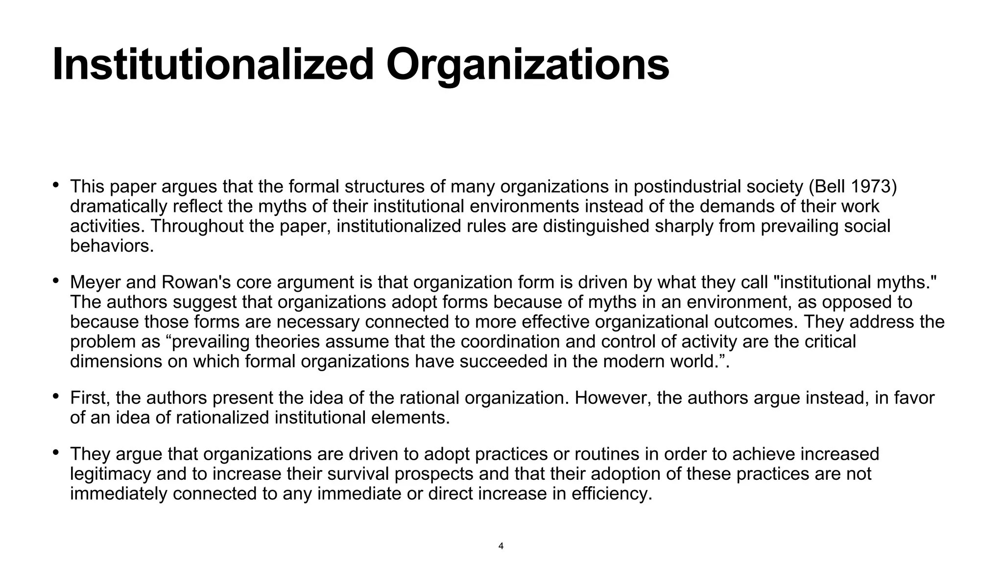 Baris Orak - Institutional Theory | PPTX