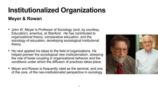 Baris Orak - Institutional Theory | PPTX