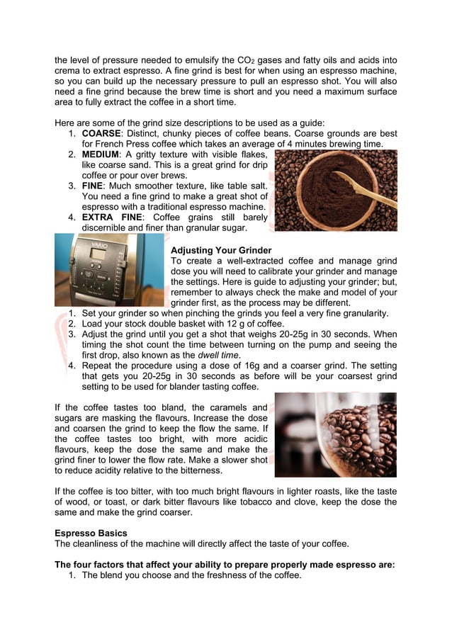 BARISTA NC II - CBLM | PDF