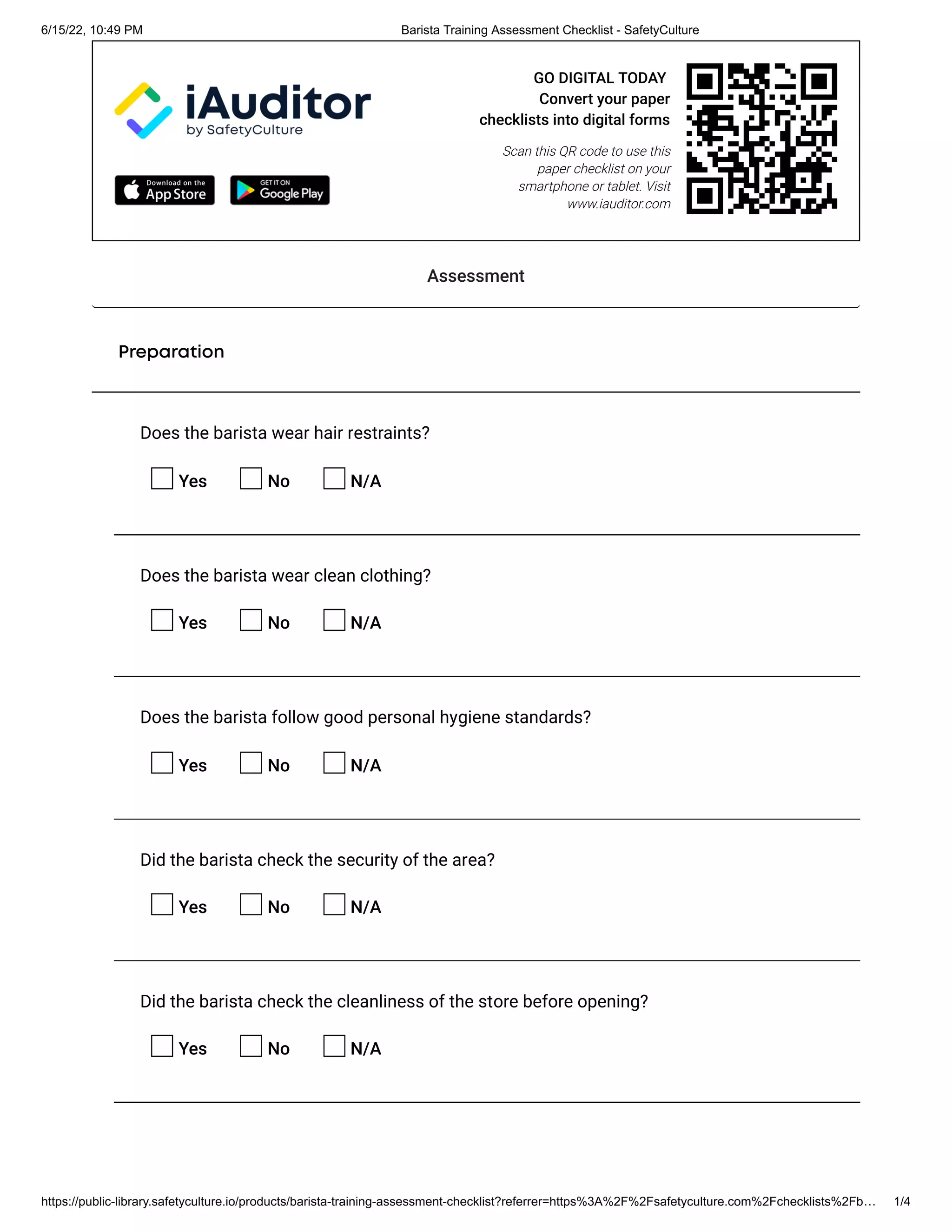Barista Training Assessment Checklist - SafetyCulture.pdf