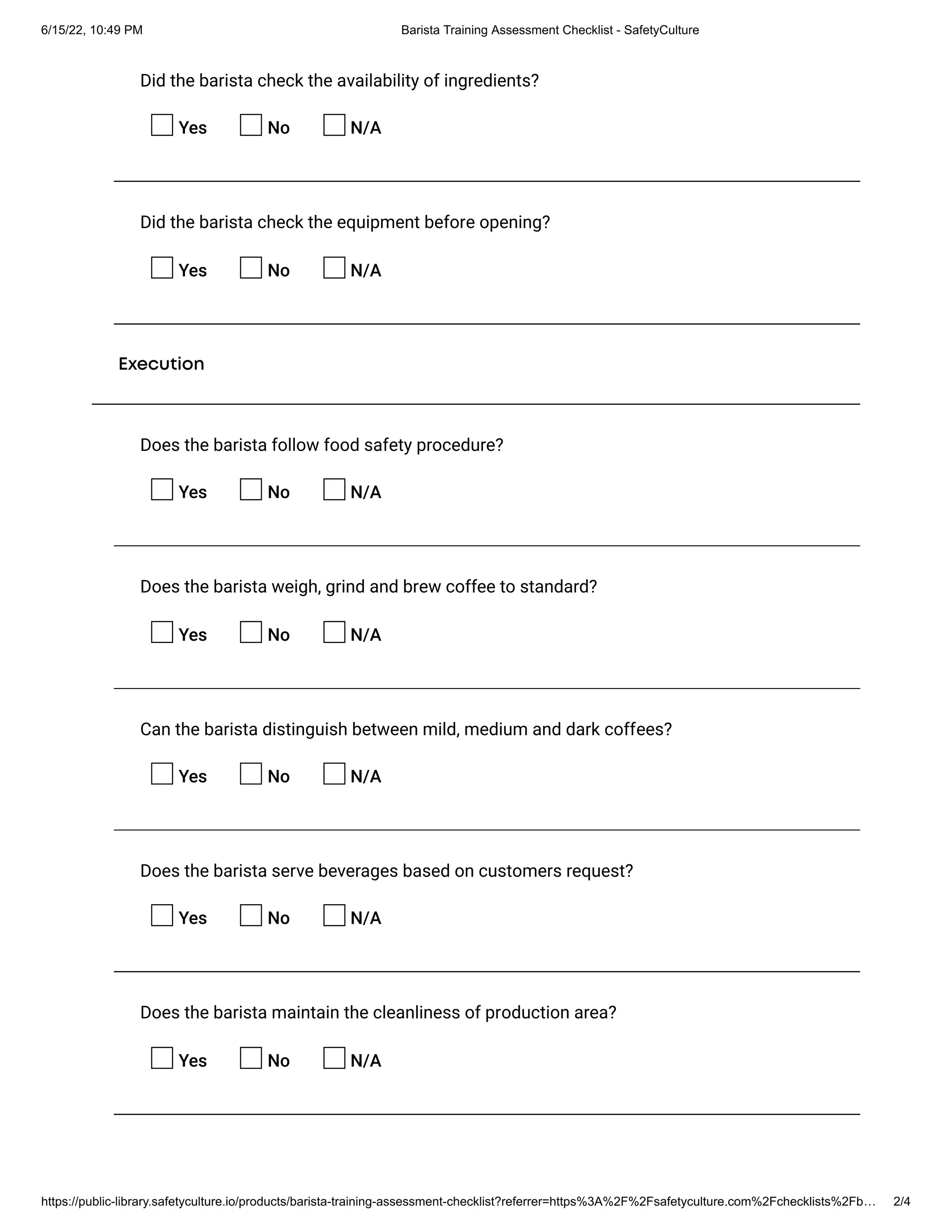 Barista Training Assessment Checklist - SafetyCulture.pdf