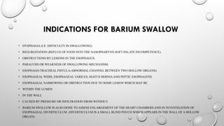 BARIUM STUDIES (Barium swallow, barium meal)RADIOGRAPHY | PPTX
