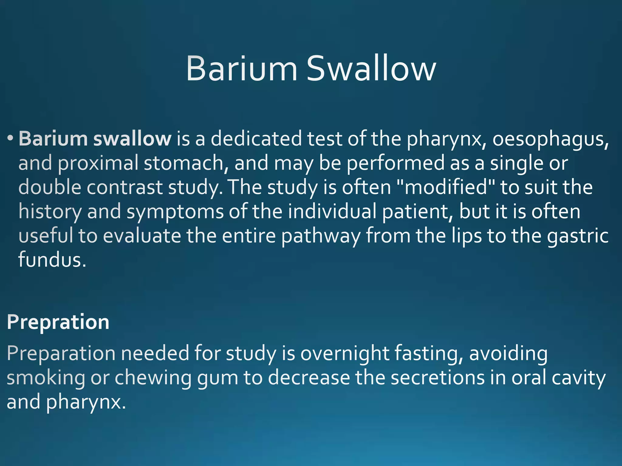 Basics of Barium Imaging | PPTX
