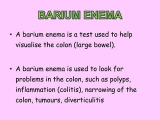 Barium enema | PPTX
