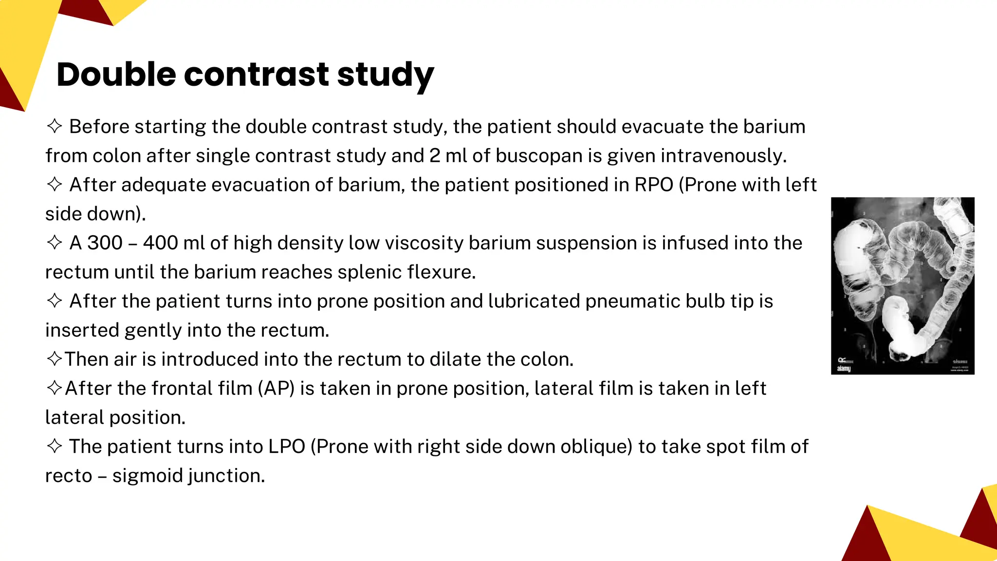 Barium Enema procedure in radiology department | PDF