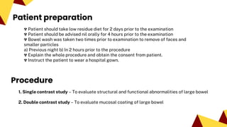 Barium Enema procedure in radiology department | PDF