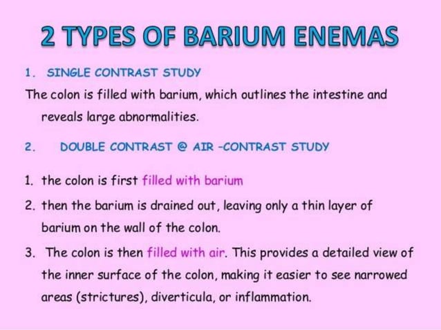 Barium enema ppt | PPTX | Digestive Disorders | Diseases and Conditions