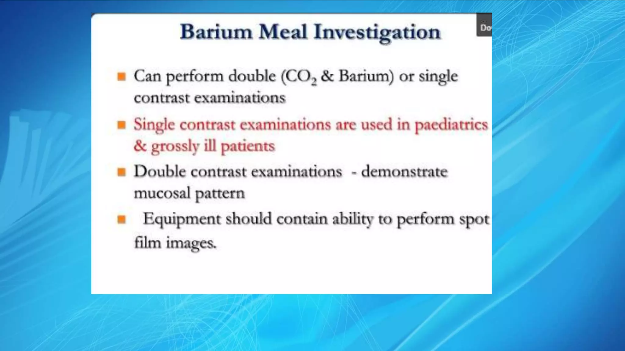 Barium Meal | PPTX