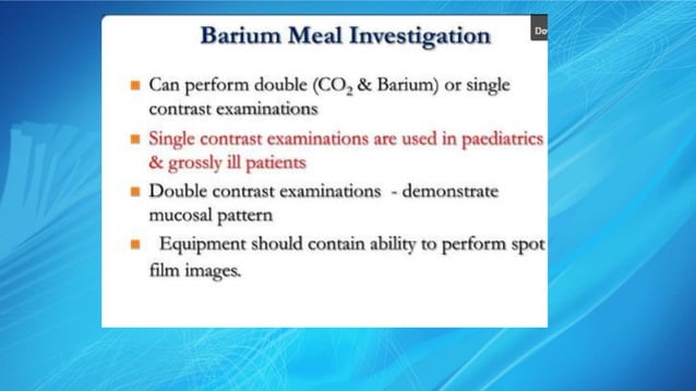 Barium Meal | PPTX