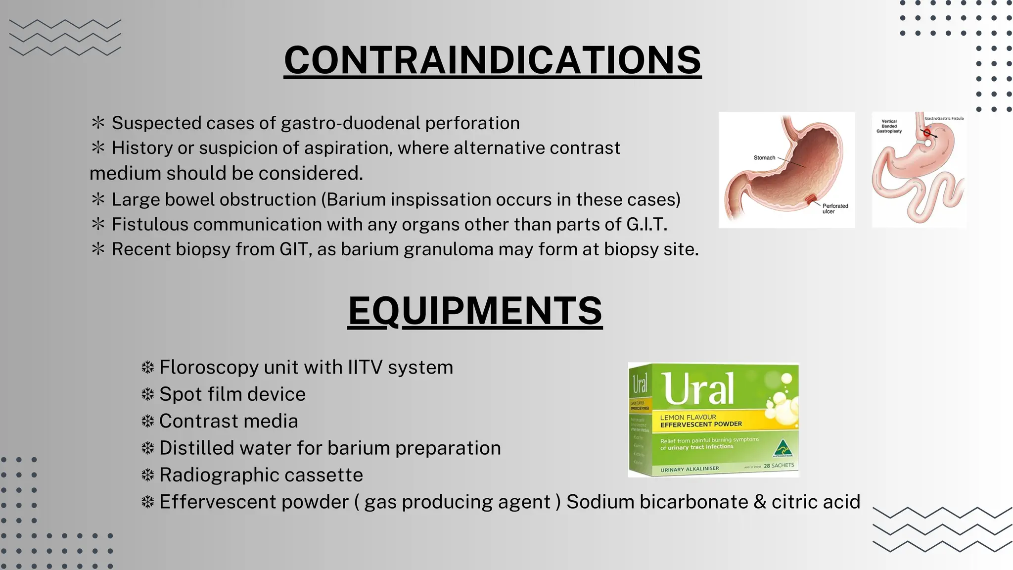 Barium Meal procedure in radiology department | PDF