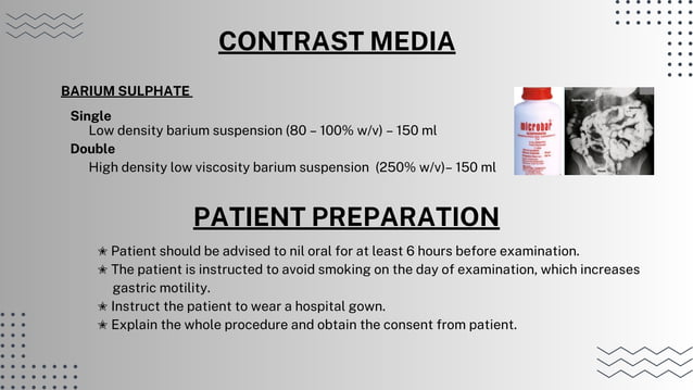 Barium Meal procedure in radiology department | PDF | Digestive ...