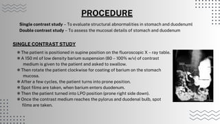 Barium Meal procedure in radiology department | PDF