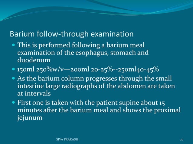 Barium meal follow through | PPTX