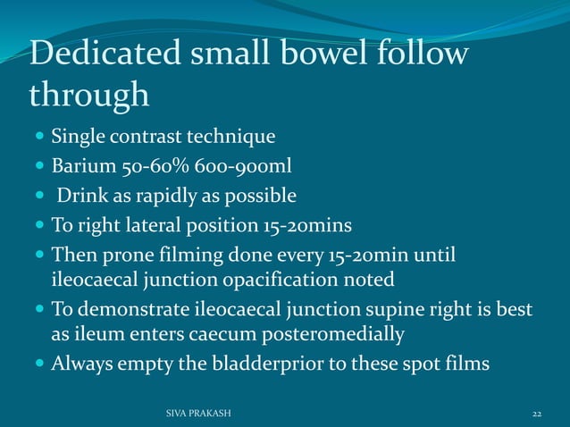 Barium meal follow through | PPTX