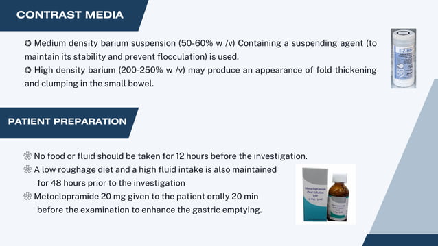 Barium meal follow through procedure in radiology department | PDF