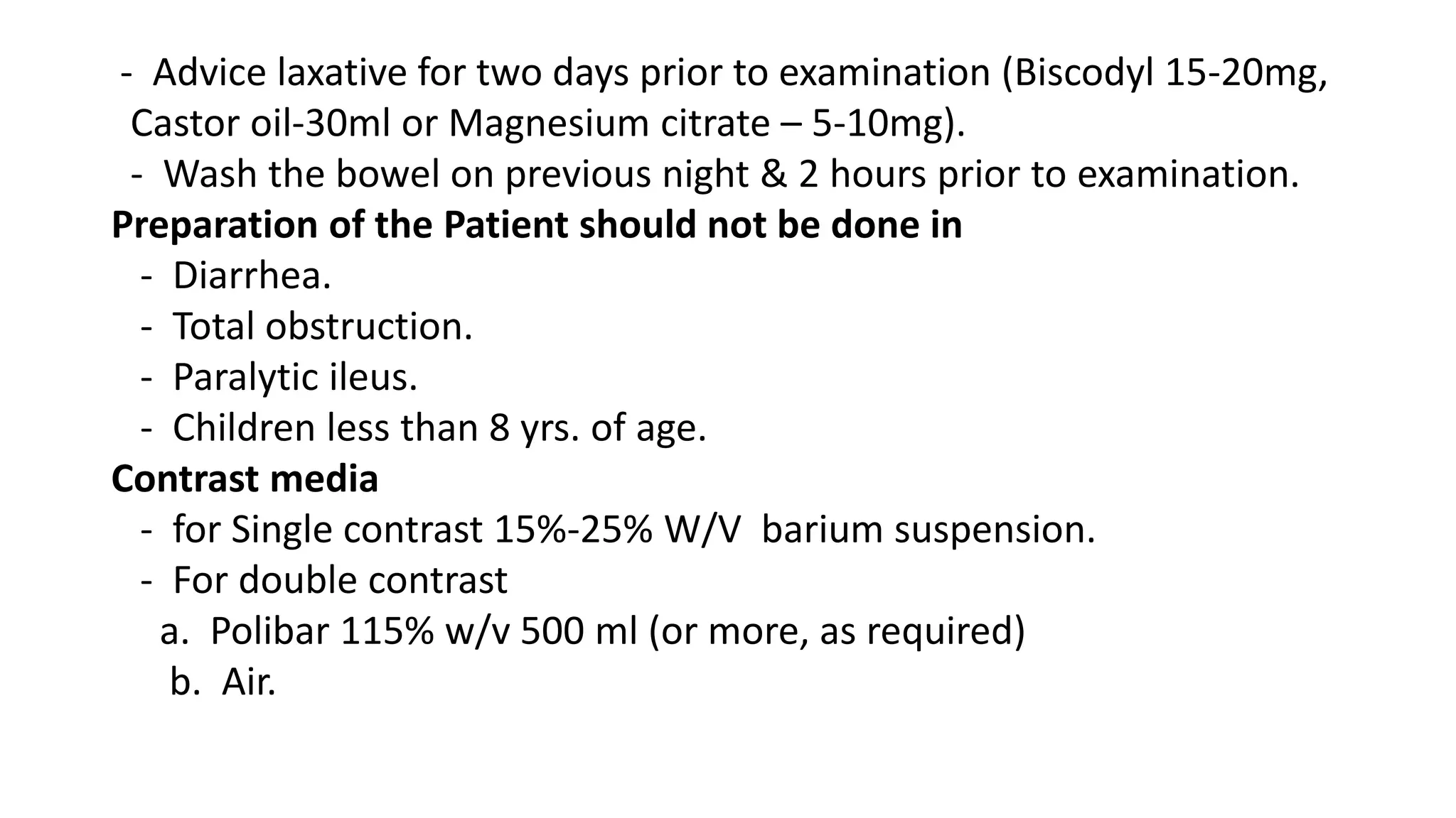 Barium meal follow through (BMFT), Enteroclysis and Barium enema (BE ...