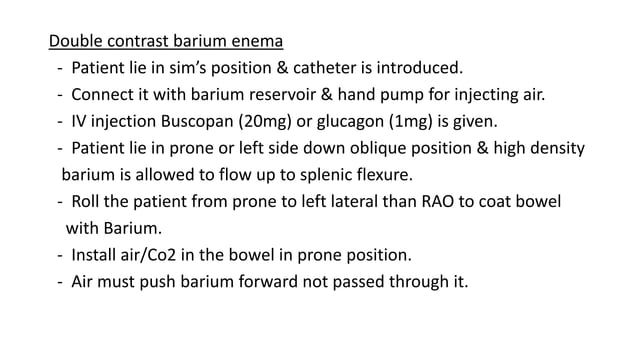 Barium meal follow through (BMFT), Enteroclysis and Barium enema (BE ...