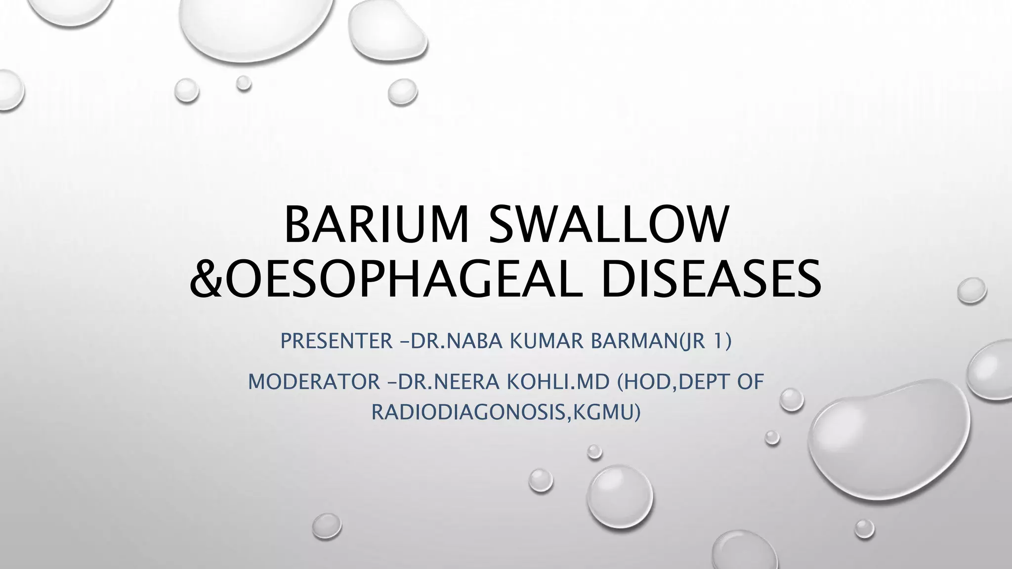Barium swallow ppt | PPT