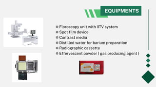 Barium Swallow procedure in radiology department | PDF