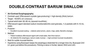 barium swallow study for esophageal pathologies.pptx