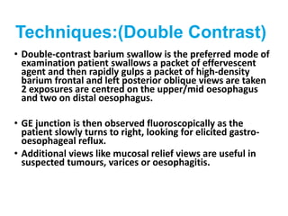 Barium swallow examination | PPTX
